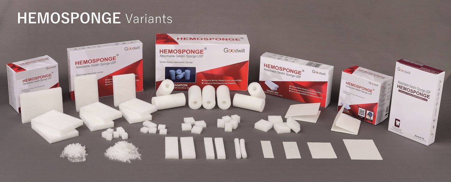 HEMOSPONGE - Absorbable Gelatin Sponge USP - Goodwill Lifesciences ...