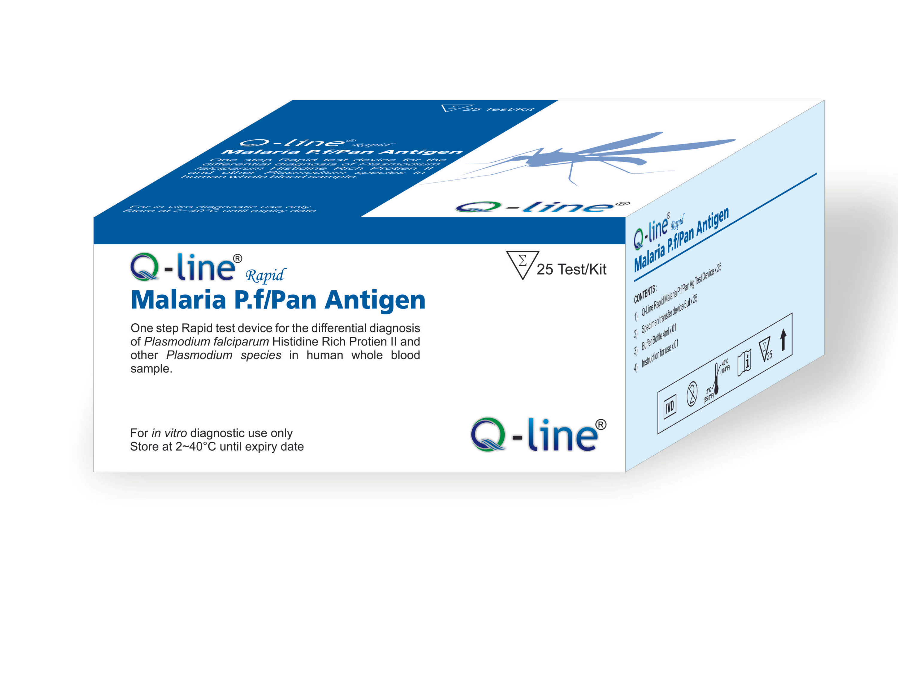 Malaria Antigen PF Pan Detection Kit - Malaria Test Kit - Q-line ...