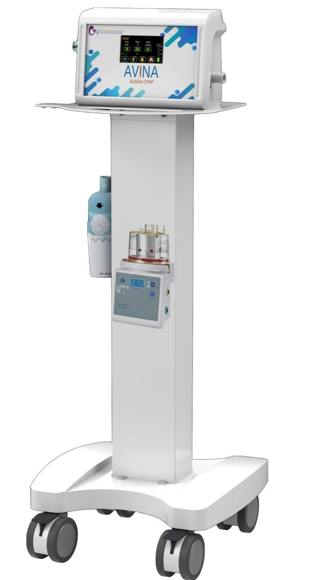 AVINA Bubble CPAP Unit - Bubble CPAP With HFNC Therapy