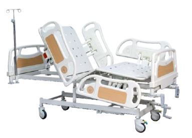 PMT 1204 - D (Fold Down Type) - 4 Function Manual Crank Hospital Bed ...
