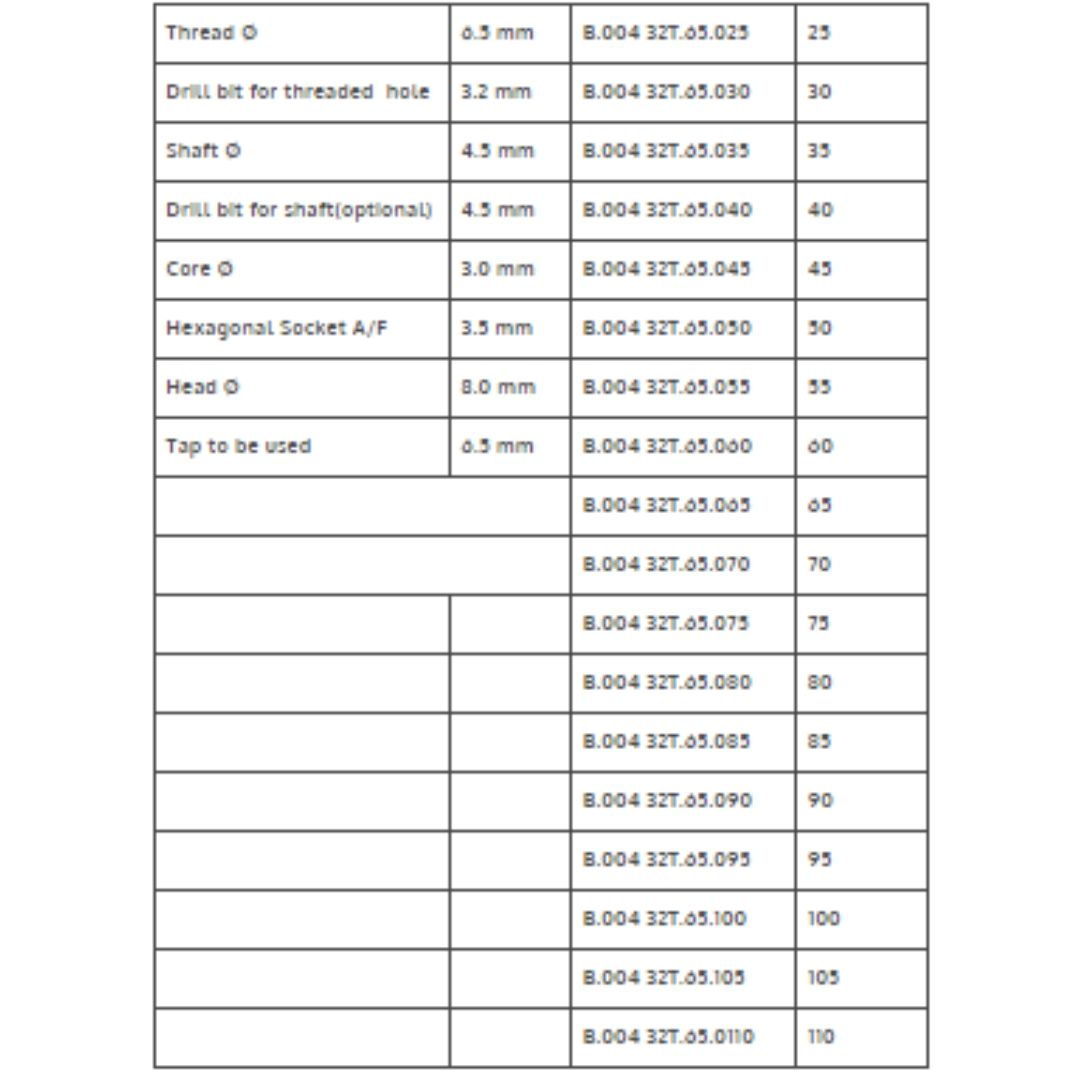Cancellous Screw 32mm Threaded 4.0 - Bone Screws Stainless Steel ...