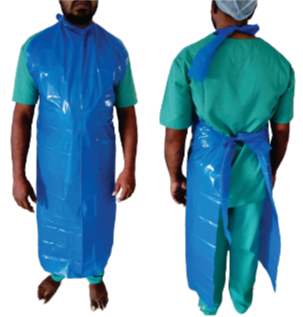 General Surgery Drapes OT-1006 Poly Apron - Surgeons Micro Barrier