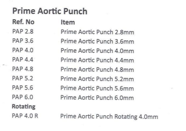 Prime Aortic Punch - Advanced LifeSciences Pvt. Ltd. | Medzell