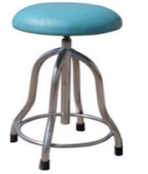 SAM-604 Revolving Stool Full S.S. With Fiber Top | Medzell