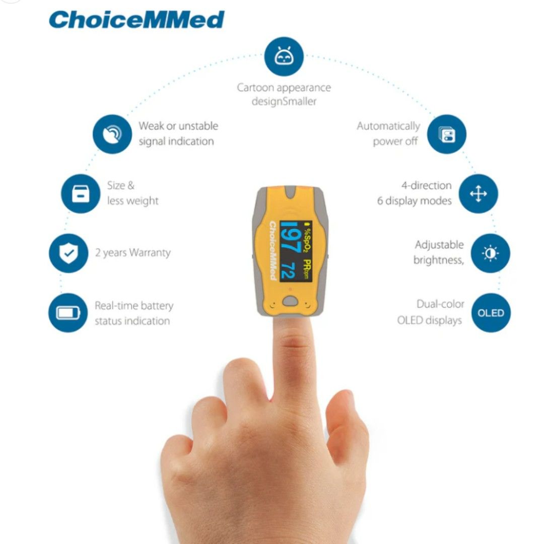 CHOICEMMED MD300C52 Pedia Fingertip Pulse Oximeter for Children
