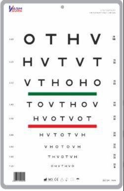 HOTV Eye Chart for Children 3-5 Years Old | Visual Acuity Range 20/100 ...