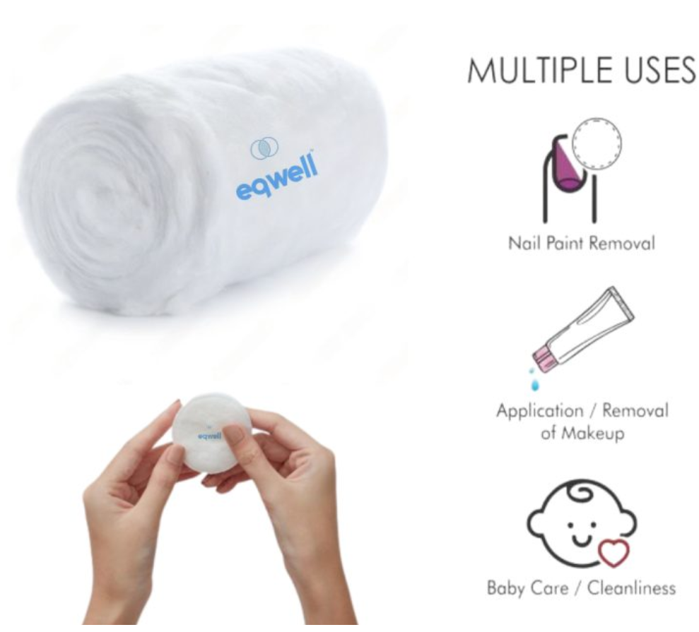 Eqwell Cotton Roll - Multipurpose Absorbent by Ambika Traders