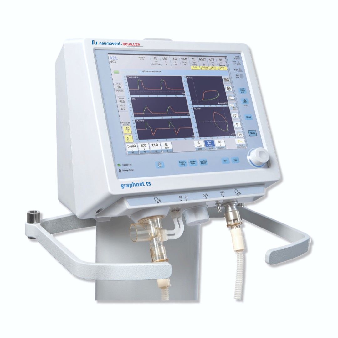GRAPHNET ts - Advanced NICU, PICU, ICU Ventilator | Schiller Healthcare ...