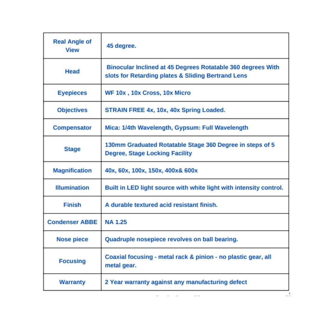 G.S. 782 - Polarizing Binocular Microscope | G.S.INSTRUMENTS INDUSTRIES
