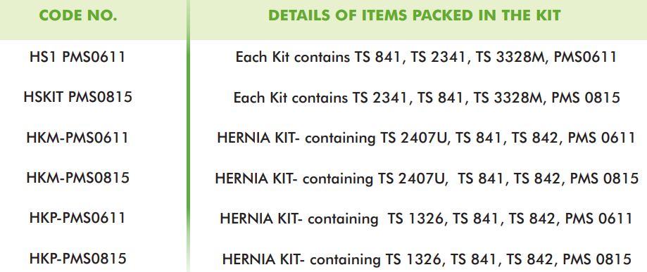 HERNIA KIT - Medical Kits - Futura Surgicare Pvt. Ltd. | Medzell