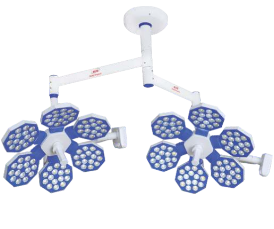 Hex 6+6 Twin Surgical Lights - LED Ceiling-Mounted | Balaji Surgical