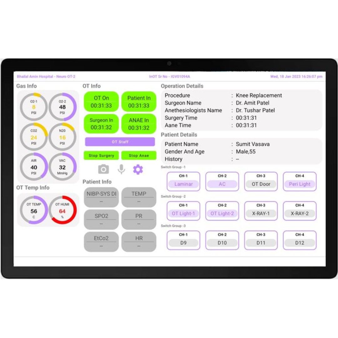 InOT Surgeons OT Control Panel | Wave Visions