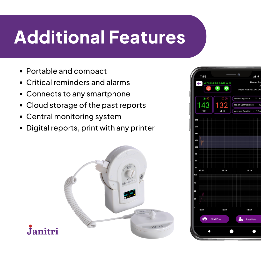 Janitri Keyar DT Pro - Wireless Fetal Monitor | Medzell