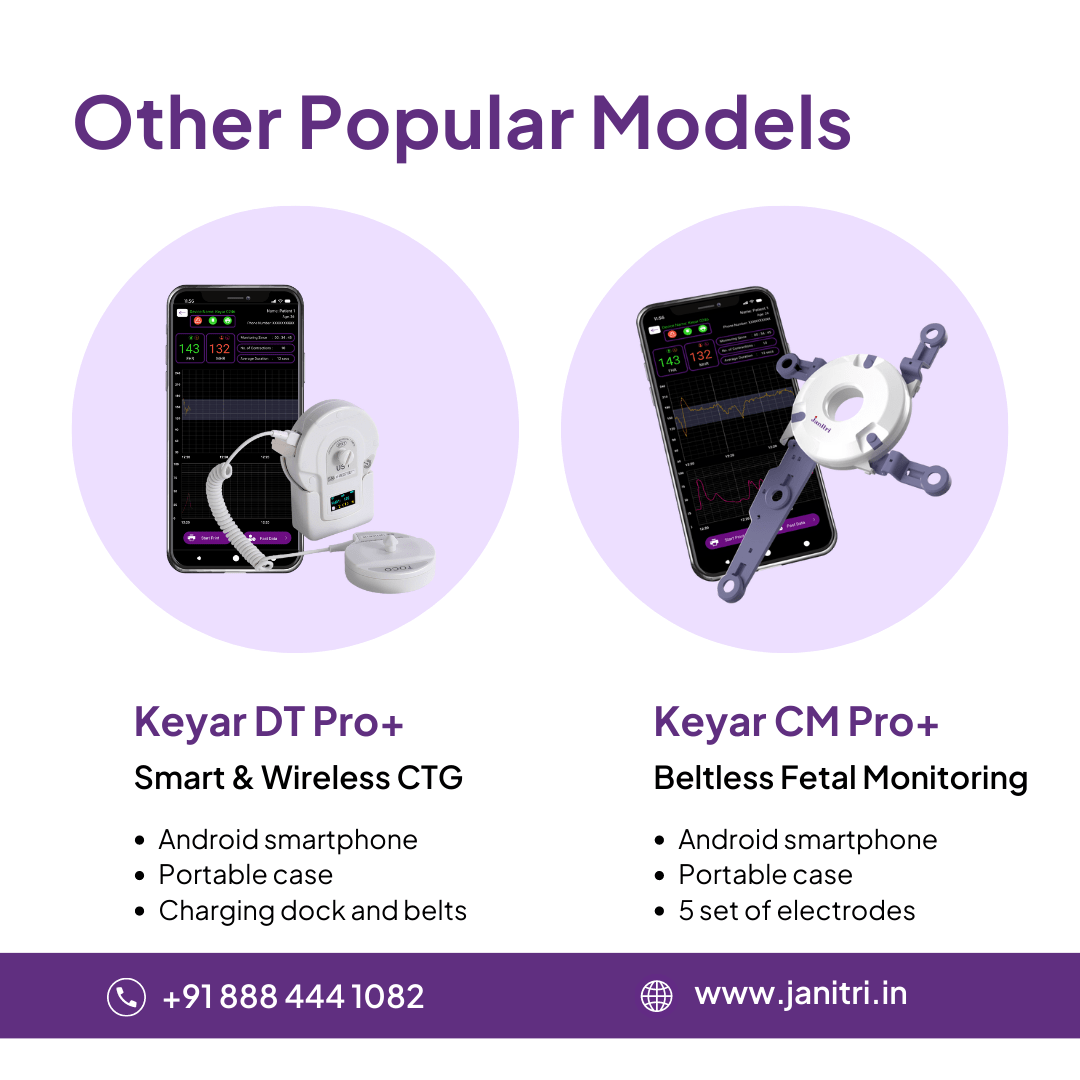 Janitri Keyar Duo Max | Wireless Fetal Monitor Set - Medzell
