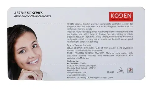 Koden Ceramic Premium Plus Bracket - KCK Dental Pvt. Ltd. | Medzell