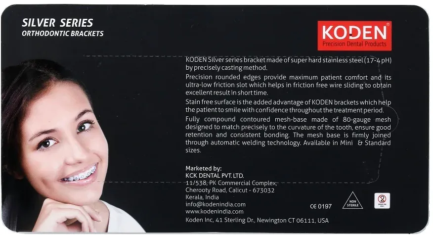 Koden Silver Series Bracket: Precise Orthodontic Brackets | Medzell