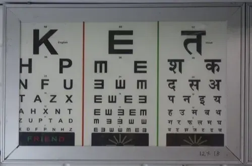 ASF LED Vision Chart 3 Languages - A.S.F. Universal | Medzell