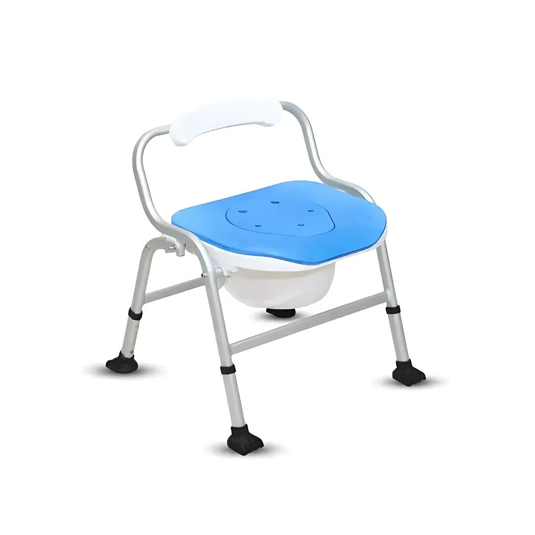 Medemove Deluxe Commode Chair with EVA Cushion - Foldable Commode Chair ...