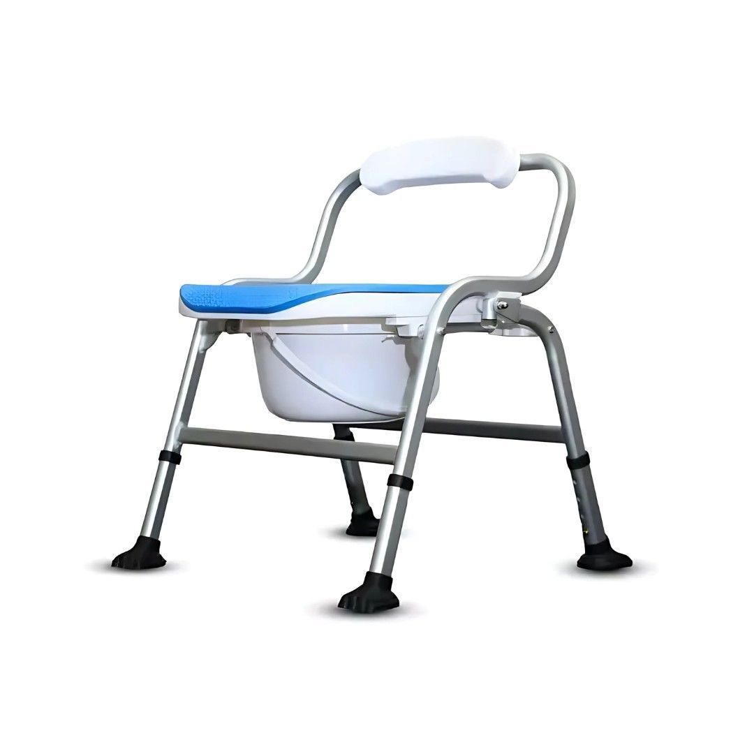 Medemove Deluxe Commode Chair with EVA Cushion - Foldable Commode Chair ...