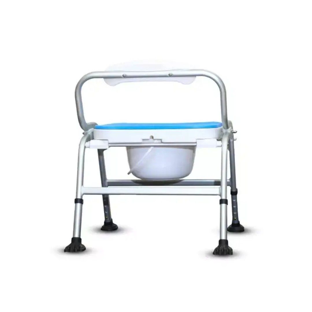 Medemove Deluxe Commode Chair with EVA Cushion - Foldable Commode Chair ...