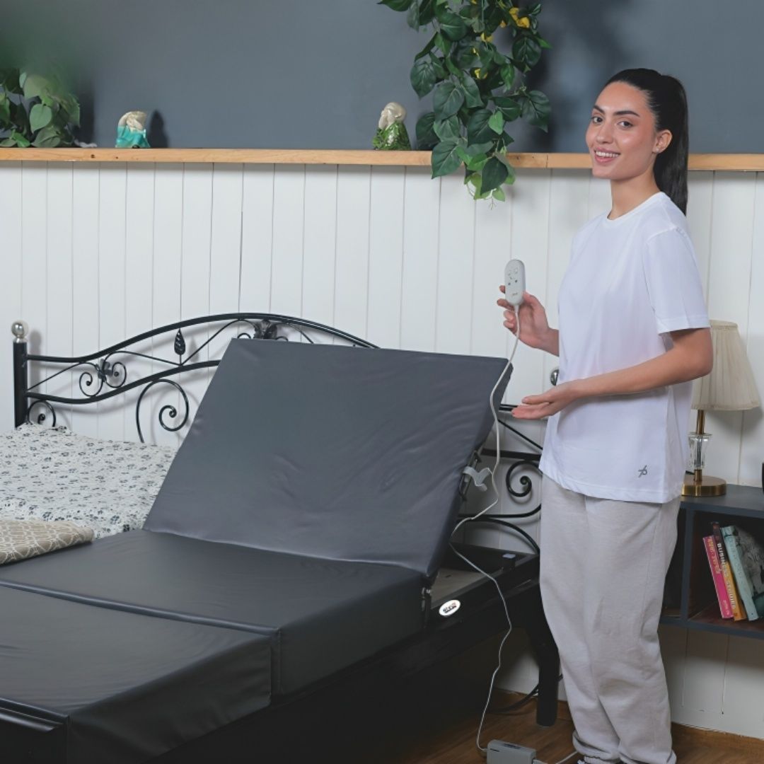 Neolife Motorized Reclining Backrest Bed - Hospital Beds - Aadhar ...
