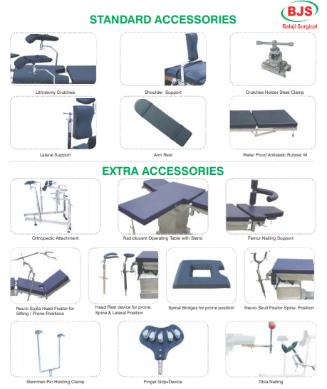 Orthopedic Attachment - Mechanical Operating Tables | Balaji Surgical