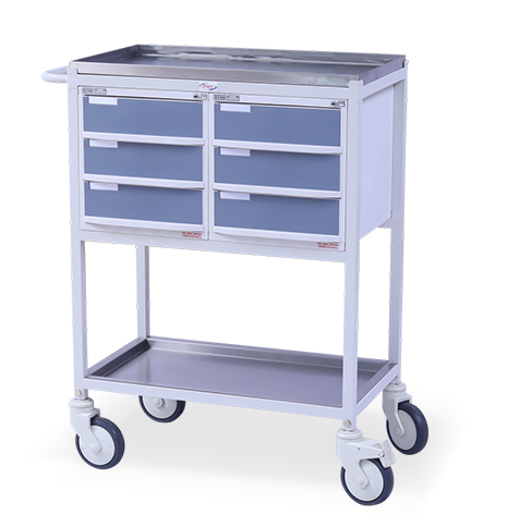 PMT 7019 Six Drawer - Modular Medicine Dispensing Trolley - Complete S ...