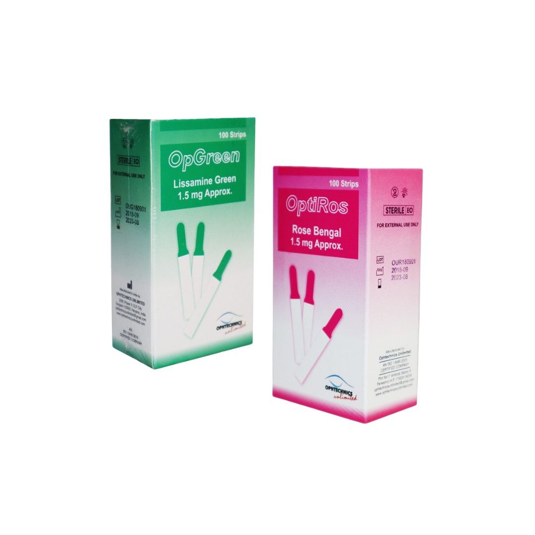 Rose Bengal & Lissamine Green Strips | Buy Online | Ophtechnics Unlimited