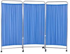 SAM-611 Bedside Screen With Curtain (3 Panels) | Surgimill Medical ...