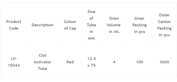 LEV-TUBE Double Cap Clot Activator - Blood Collection Tubes - Levram ...