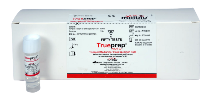 Trueprep® AUTO Swab Specimen Pack- Molbio Diagnostics