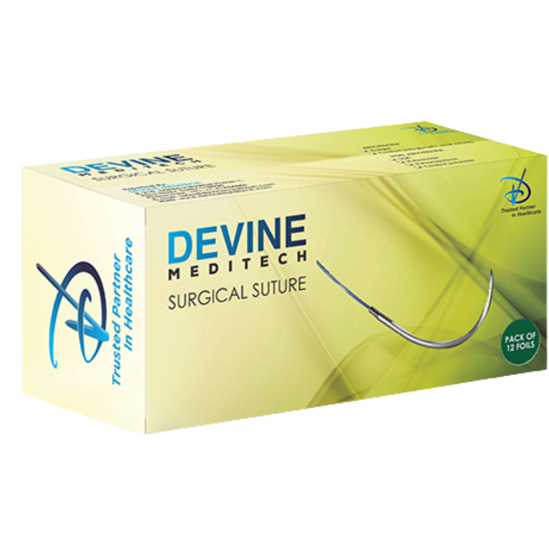 Black Braided Silk Surgical Suture - Devine Meditech