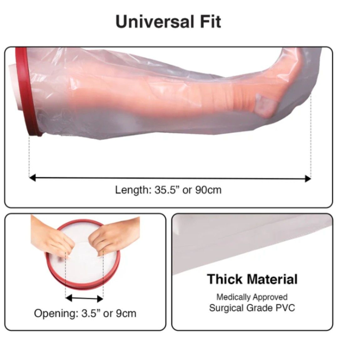 Water Proof Cover For Leg (Large) - Reusable Medical Leg Cover | Mallu ...